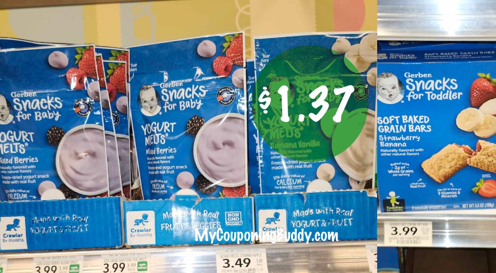 Gerber Baby Snacks $1.37 at Publix - My Publix Coupon Buddy