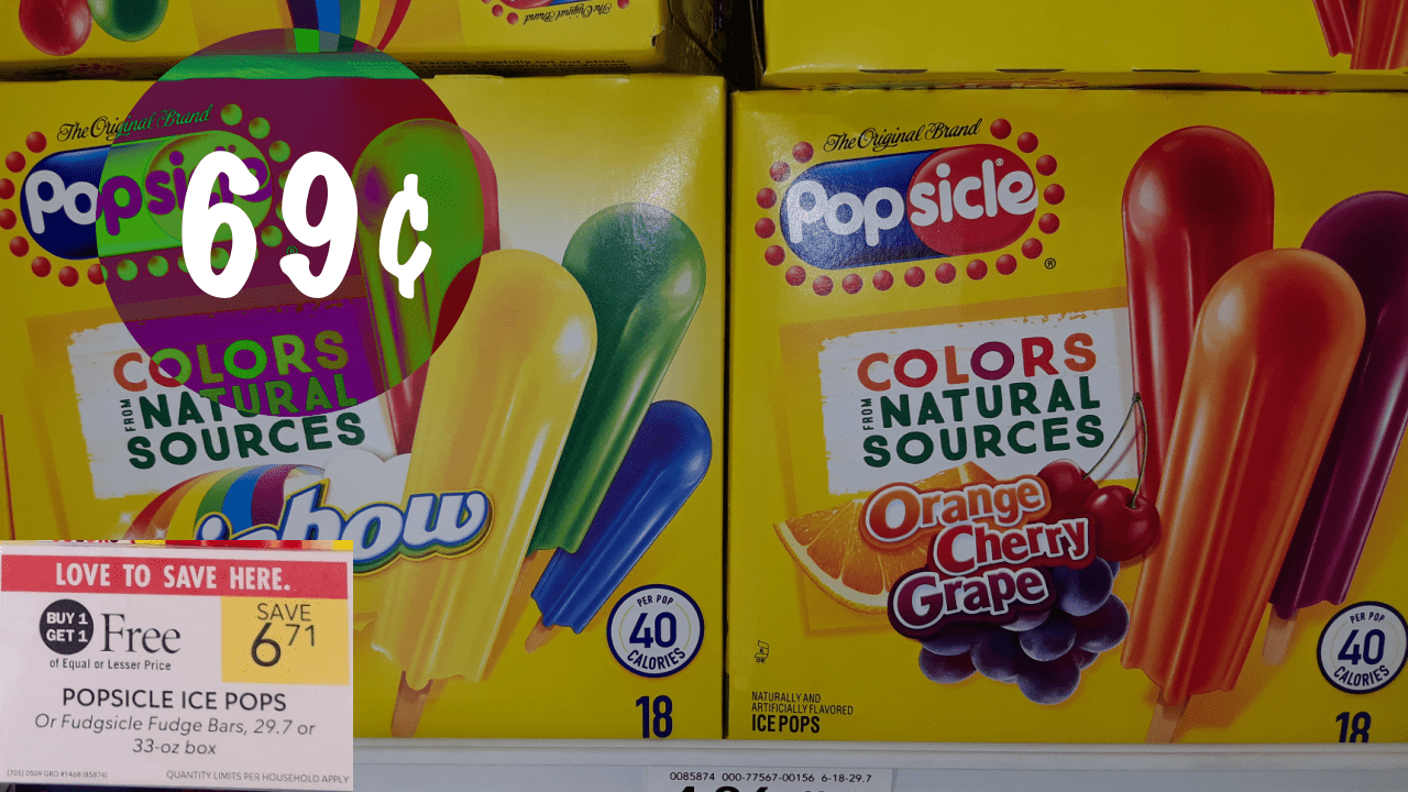 Popsicle Ice Pops, or Fudgsicle Fudge Bars | My Publix Coupon Buddy