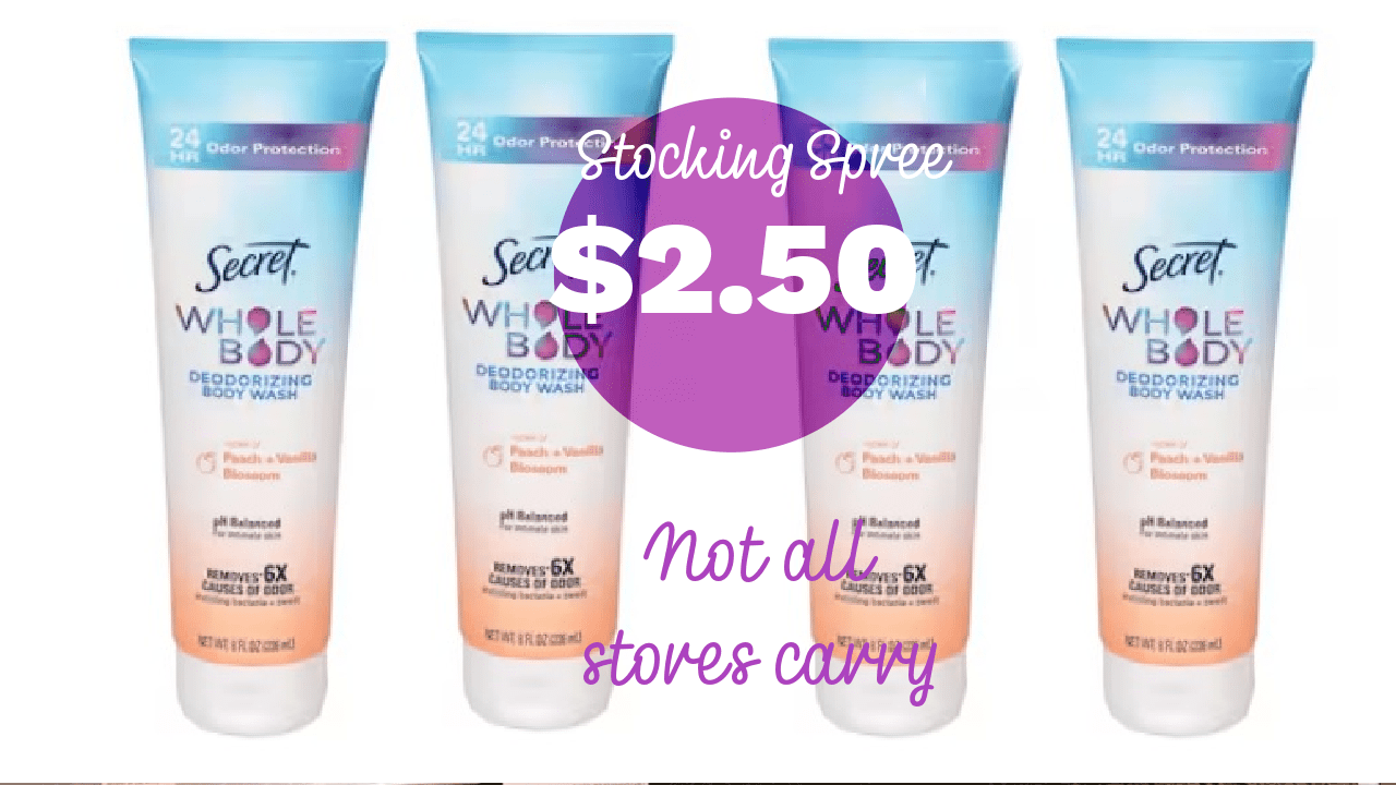 Secret Whole Body Deodorizing Body Wash, 8 oz | My Publix Coupon Buddy