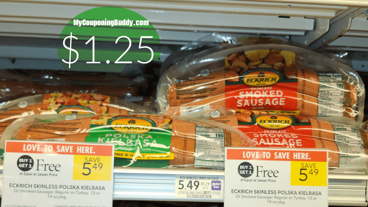Eckrich Polska Kielbasa or Smoked Sausage | My Publix Coupon Buddy